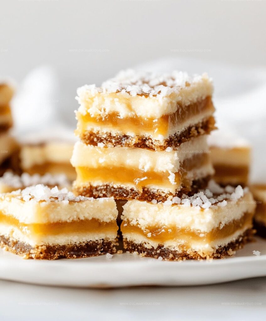 The Most Gooey Salted Caramel Butter Cake Bars Recipe Ever - Culinary Duo