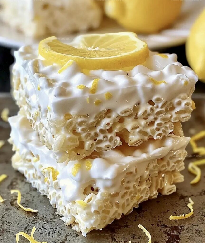 Zesty Lemon Meringue Rice Krispie Treats Recipe for Sweet Joy ...