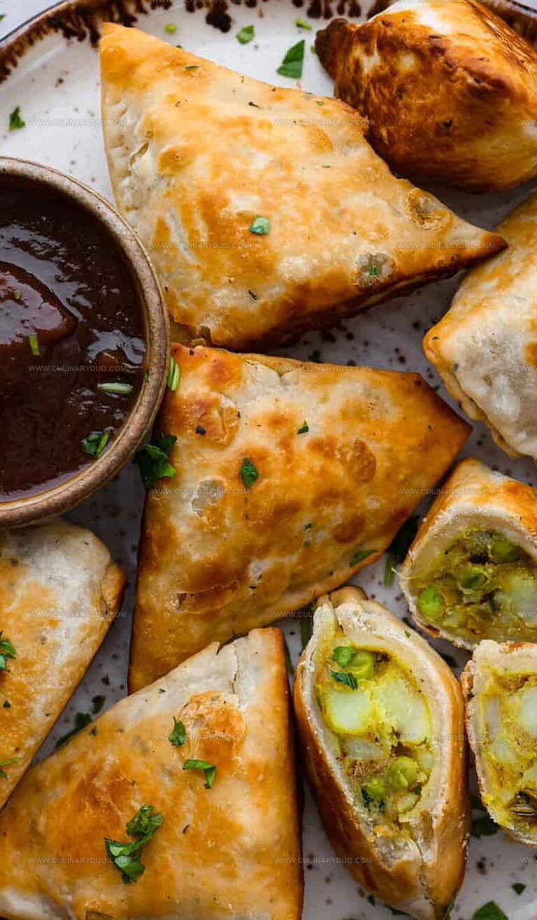 The Golden Secret: Crispy Potato and Pea Samosas Recipe - Culinary Duo